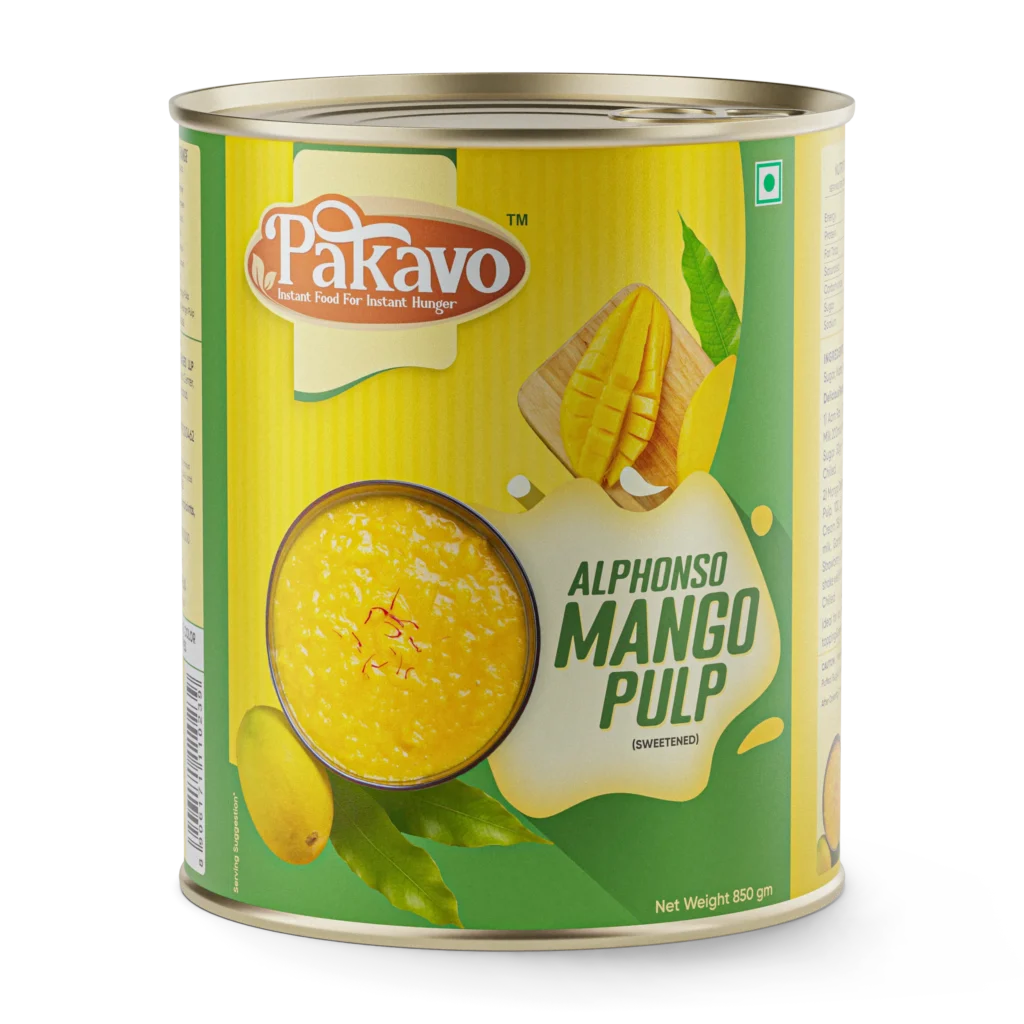 Pakavo Alphonso Mango Pulp 850g - Premium Quality, No Added ...